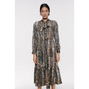 Zara | Dresses | Zara Snake Print Midi Dress | Poshmark